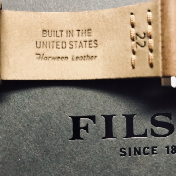 Filson | Accessories | Filson Scout Dual Time Mens Watch 45mm Leather ...